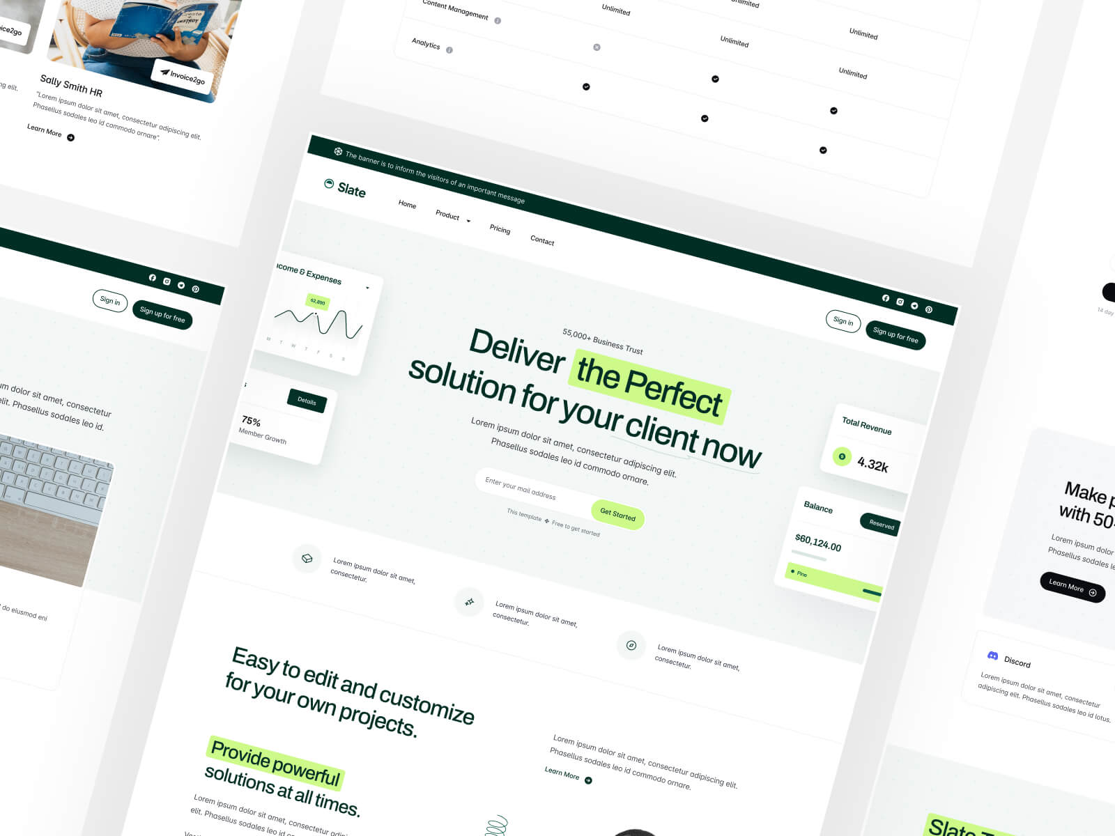 Slate SaaS Template Template | Flowbase